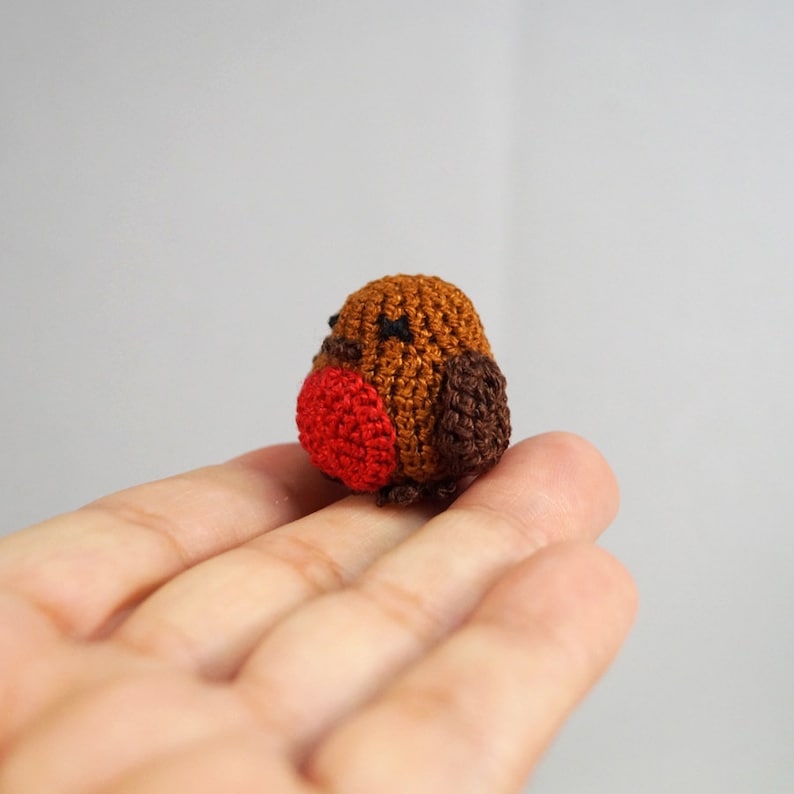 Micro Crocheted Robin | Etsy