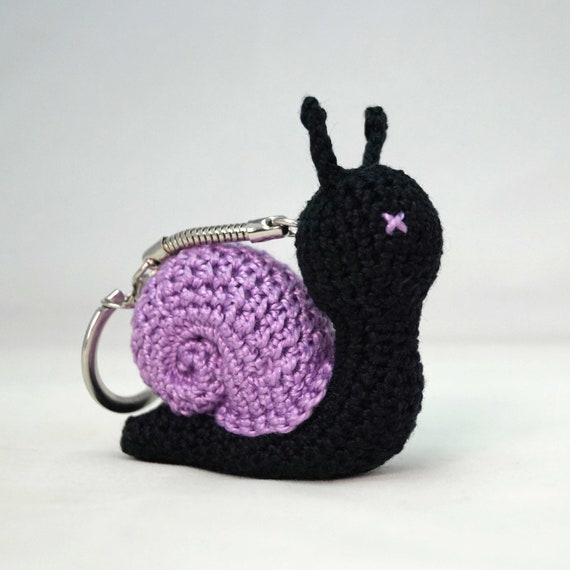 Mini Crocheted Snail Keychain/bag Charm/keyring - Etsy