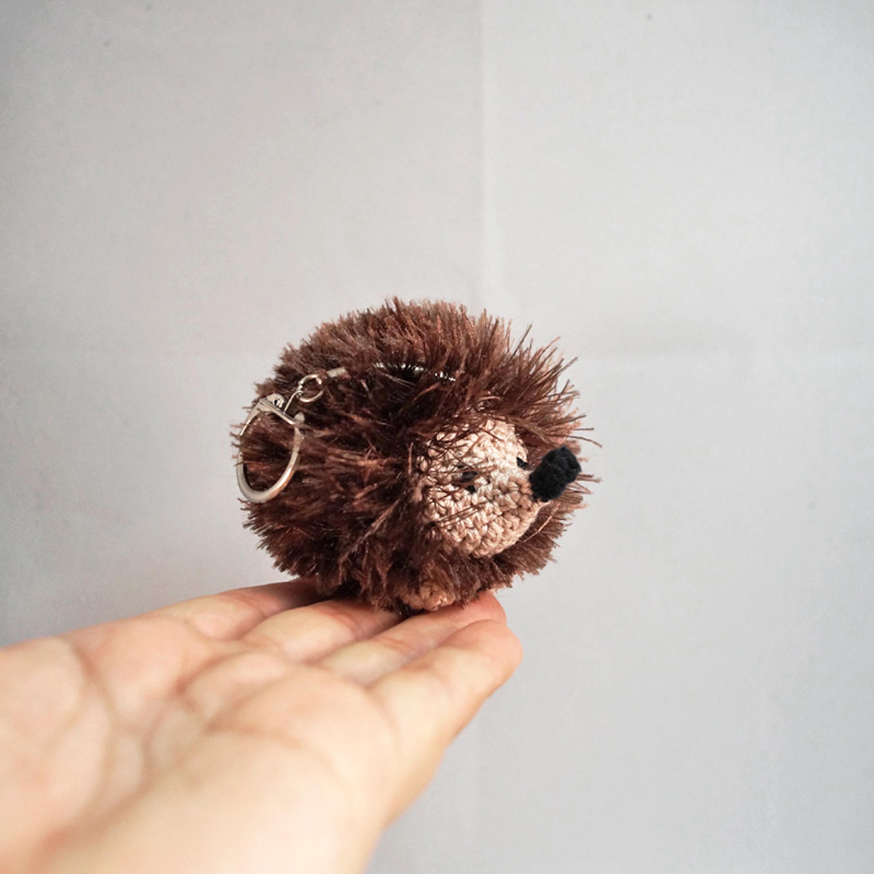 Small Crocheted Hedgehog Keychain/bag Charm/keyring - Etsy UK