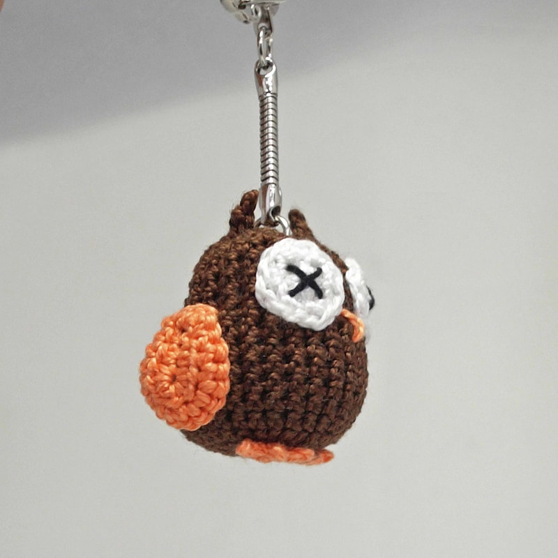 Crochet Owl Keychain - Etsy