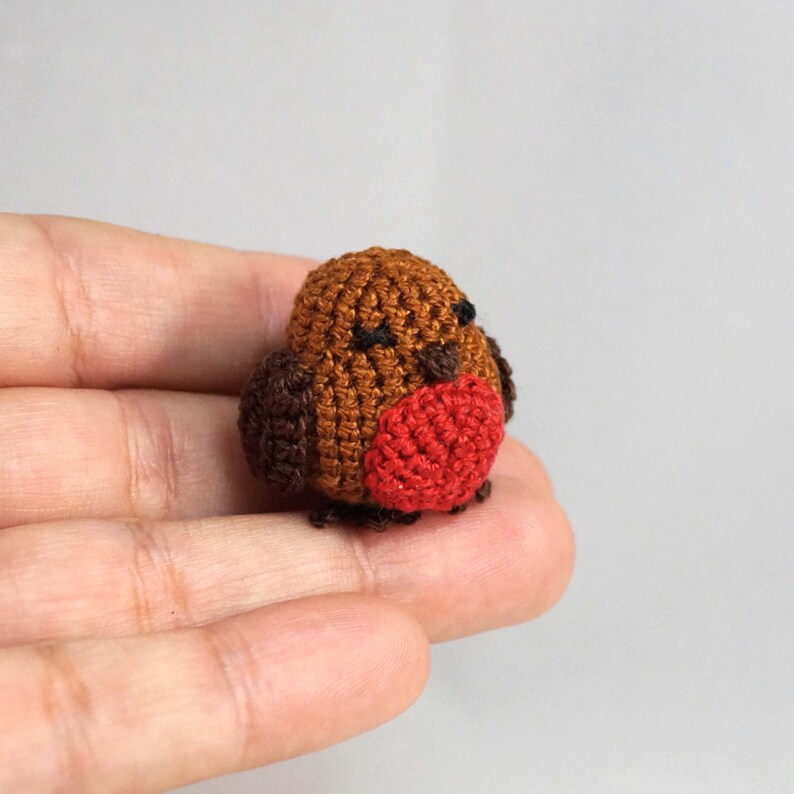 Micro Crocheted Robin - Etsy