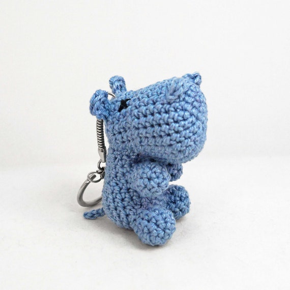 Small Crocheted Hippo Keychain/bag Charm/keyring - Etsy UK