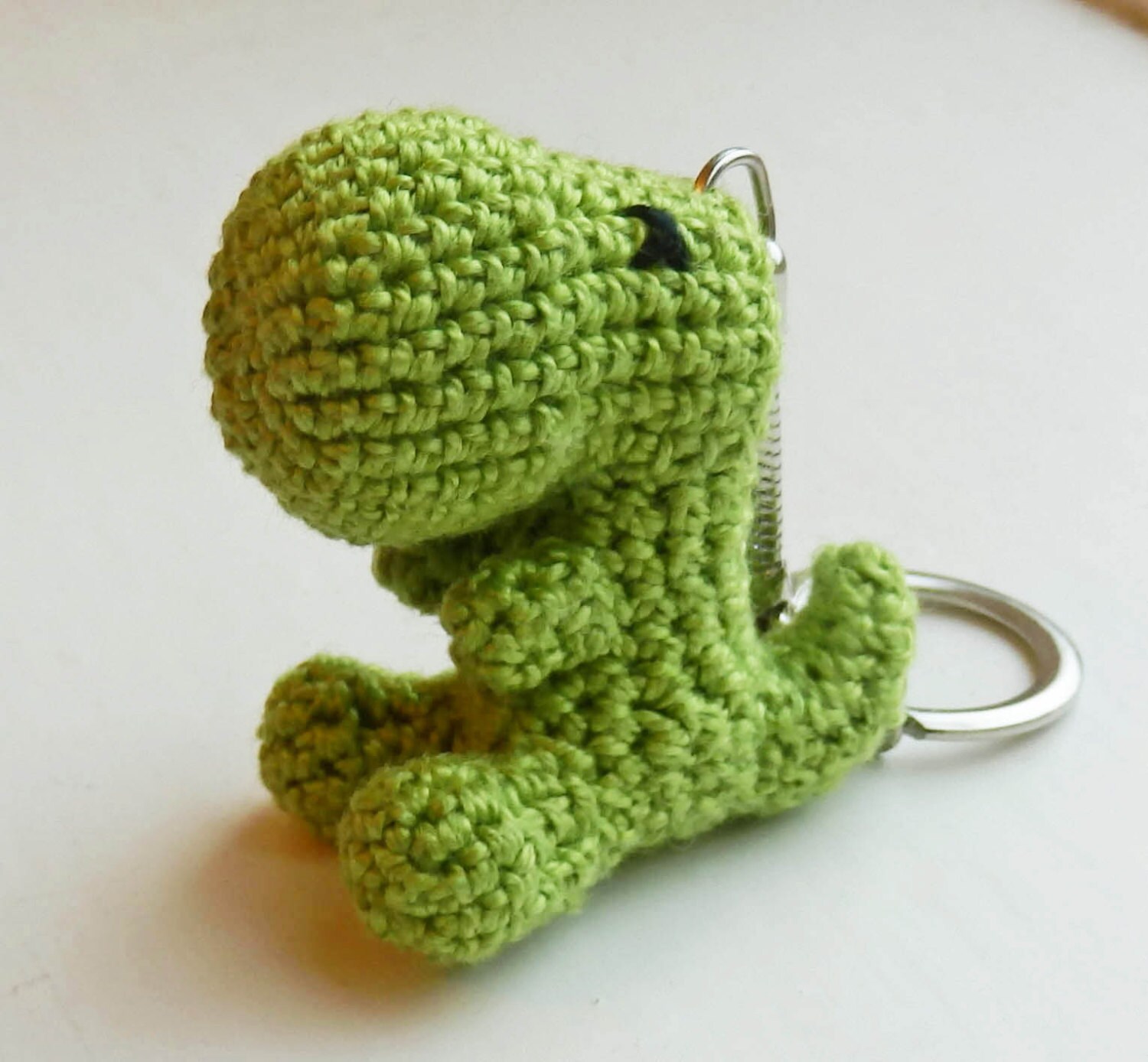 Mini Crocheted Dinosaur Keychain/bag Charm/keyring - Etsy
