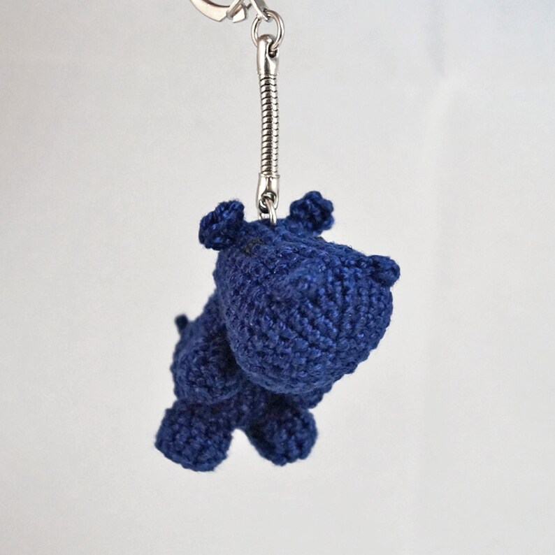 Hippo Keychain Bag Charm Keyring Crocheted Size Mini - Etsy