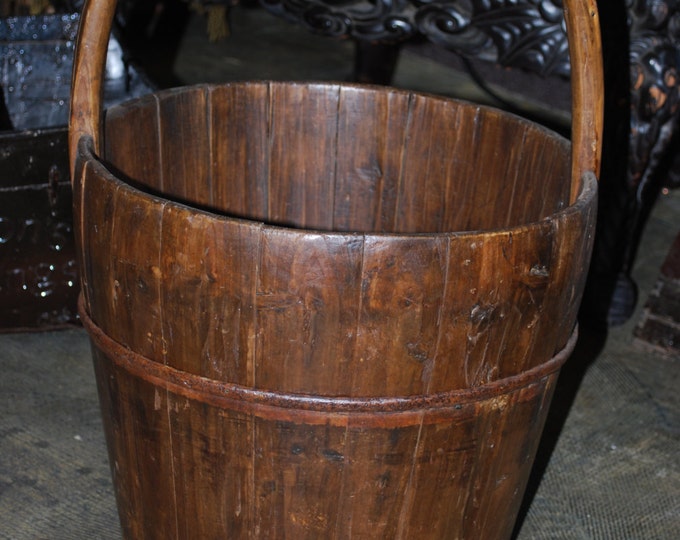 Rustic Reclaimed Wood Bucket - Etsy