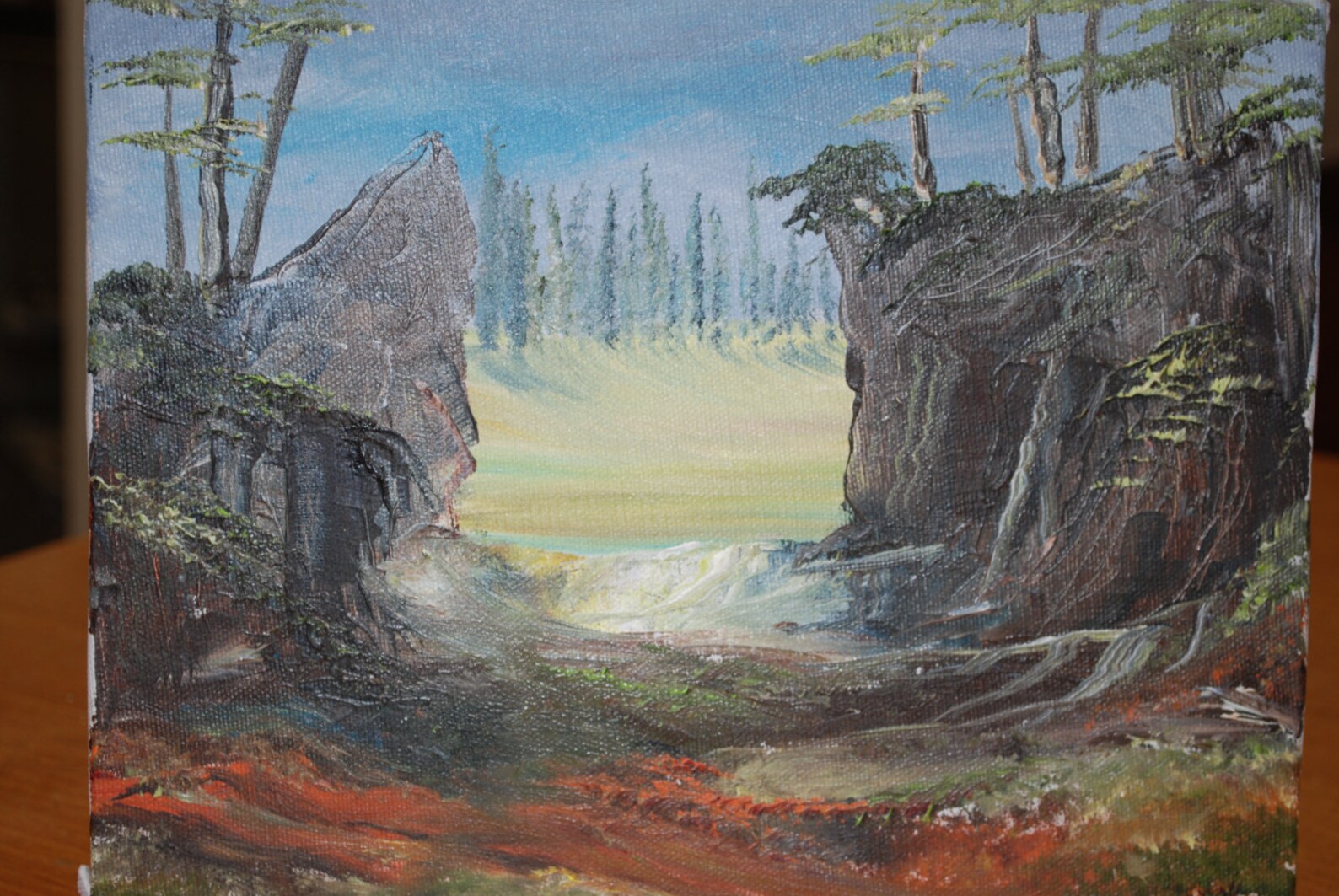 Hand Painted Landscape on Canvas - Etsy