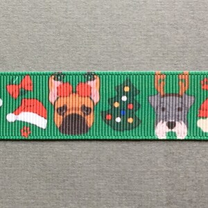 IRRESISTIBLE! Dogs Dressed for Christmas/holidays on 7/8" Green ...