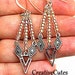 Cute Boho Beaded Triangle Earring Dangles, Gold Aura Czech Bead ...