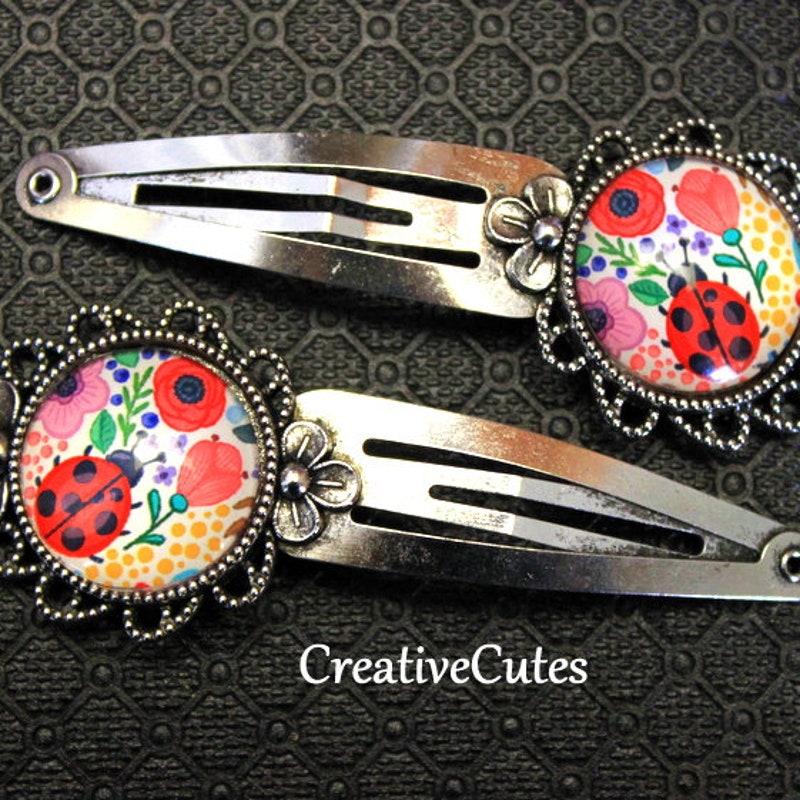 Ladybug Hair Clip - Etsy