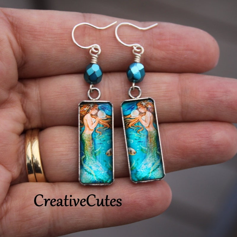 Mermaid Earrings - Etsy