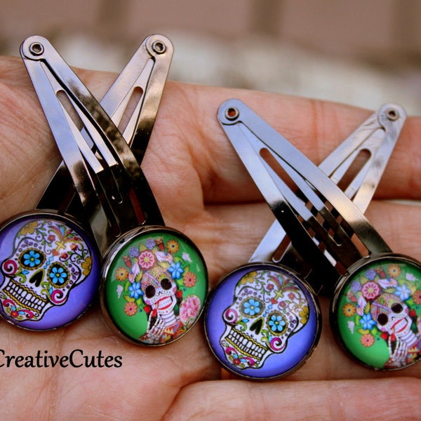 Skull Hair Clips - Etsy