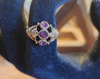 Vintage Avon Ring With Blue Gemstone in Diamond Shape Setting ...