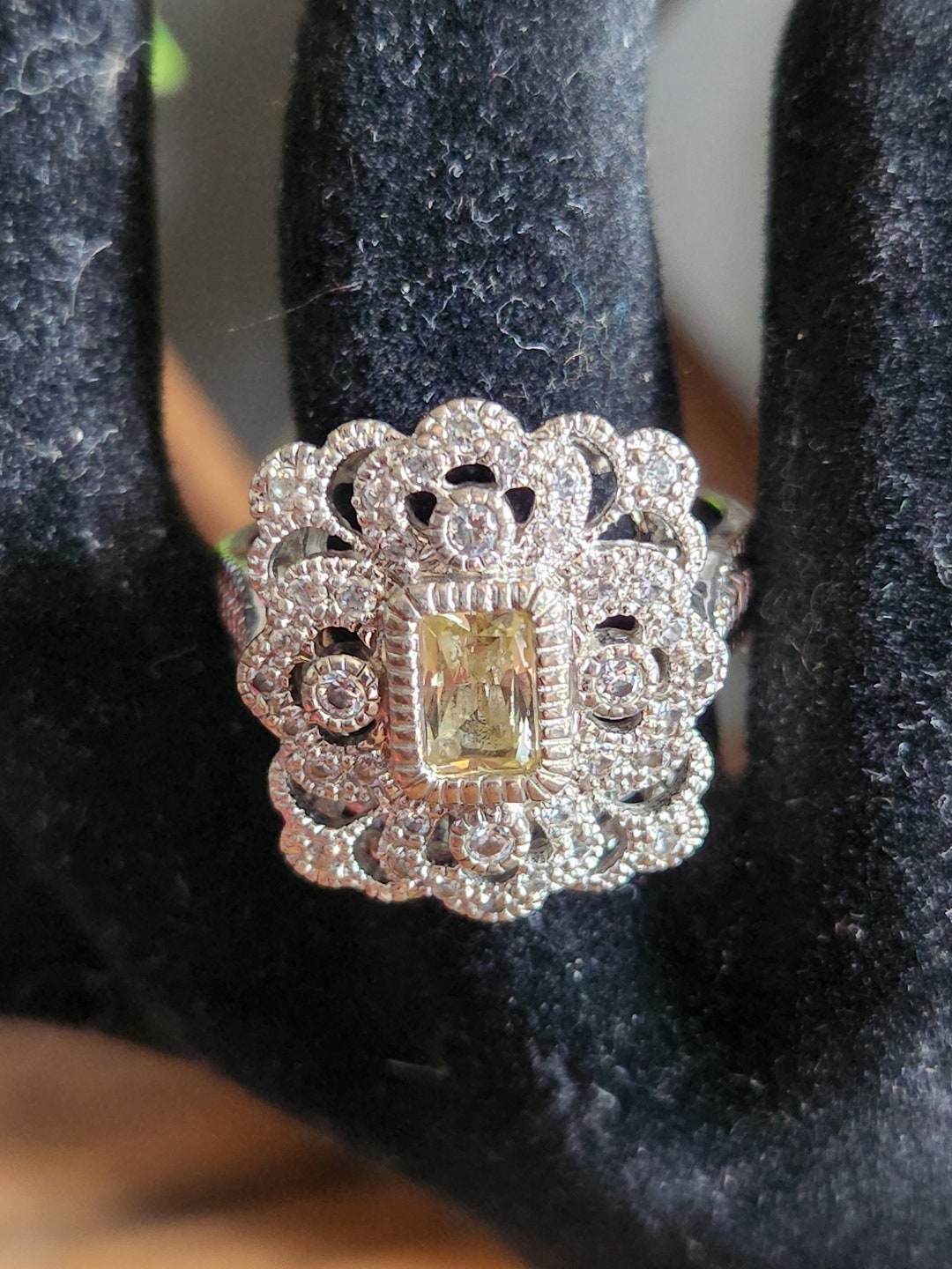 Vintage Inspired 925 CZ Ring - Etsy