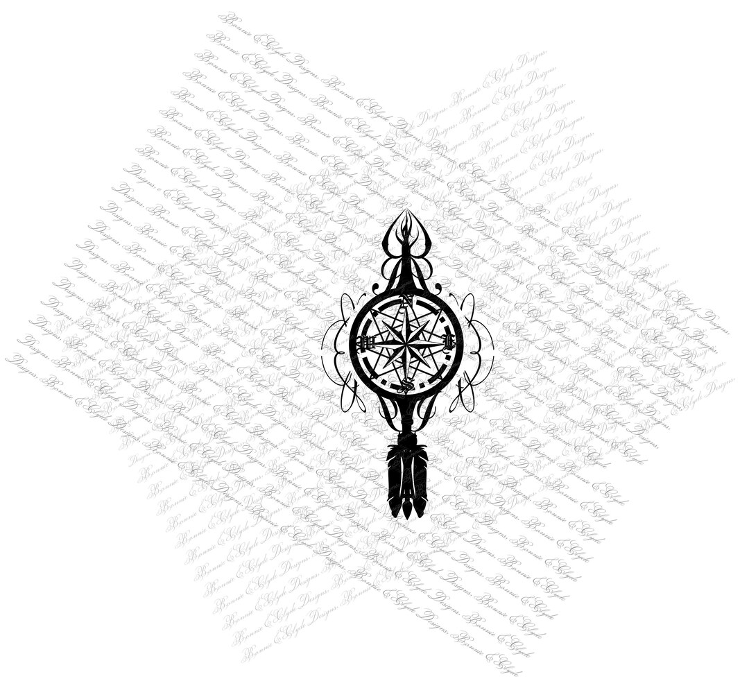 Compass Rose Dreamcatcher Instant Digital Download SVG PNG JPEG Dxf ...