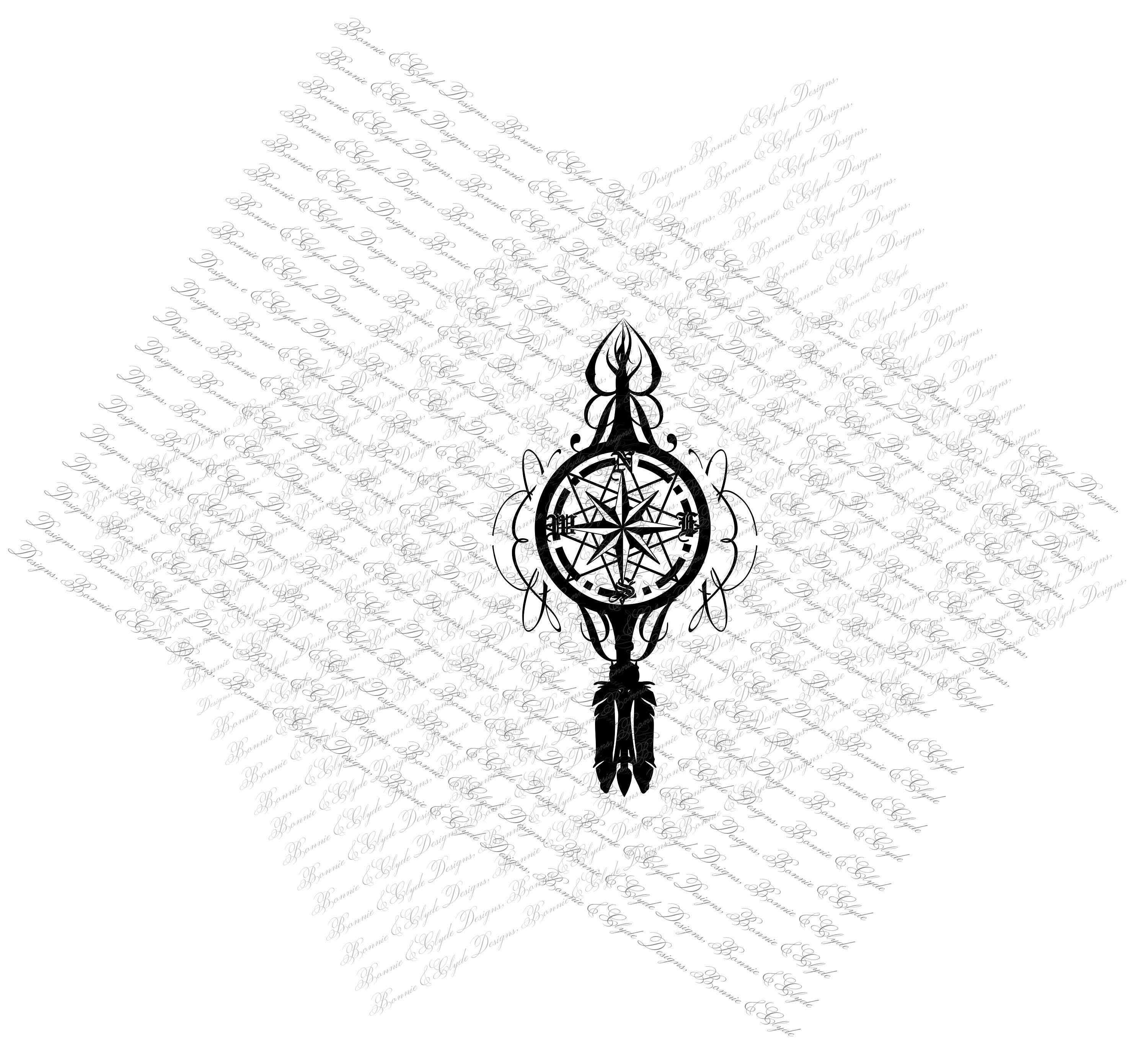 Compass Rose Dreamcatcher Instant Digital Download SVG PNG JPEG Dxf ...