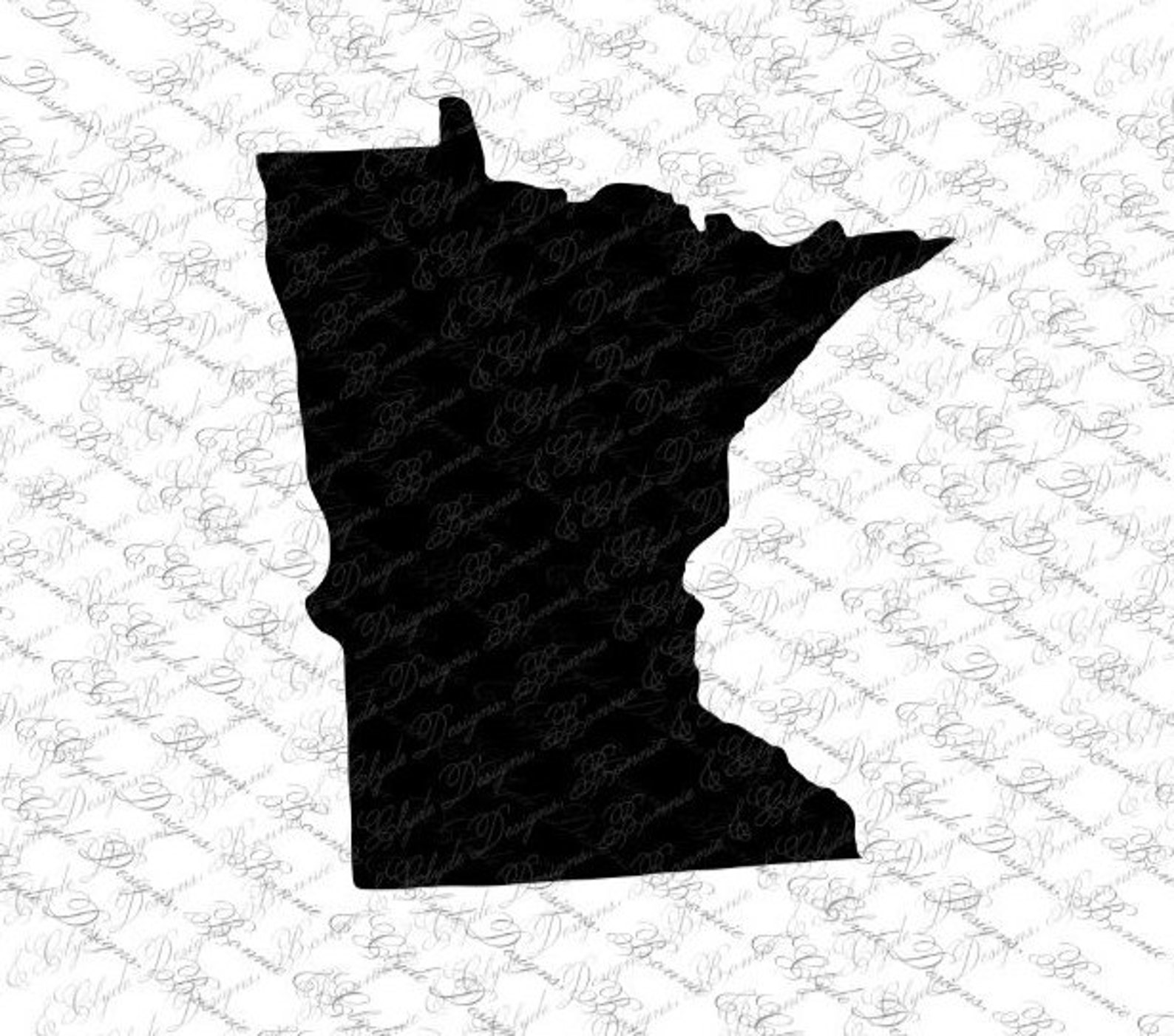 Minnesota State Outline Stencil Instant Digital Download SVG PNG DXF ...