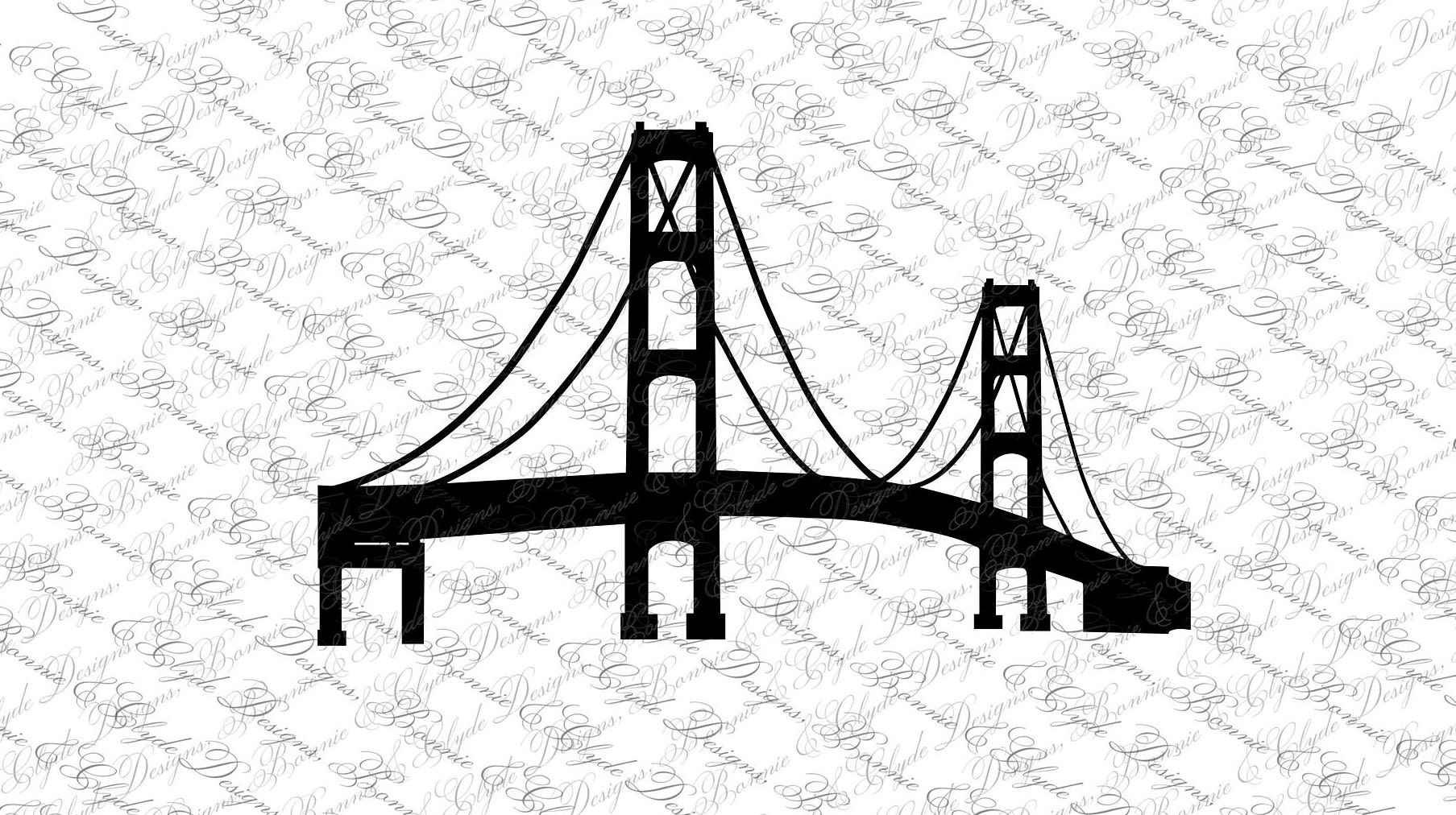 Newport Bridge Black And White Clipart