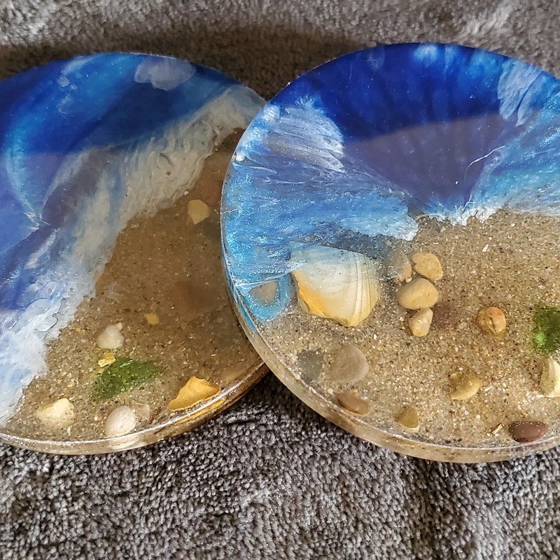 Sea Glass Coasters - Etsy