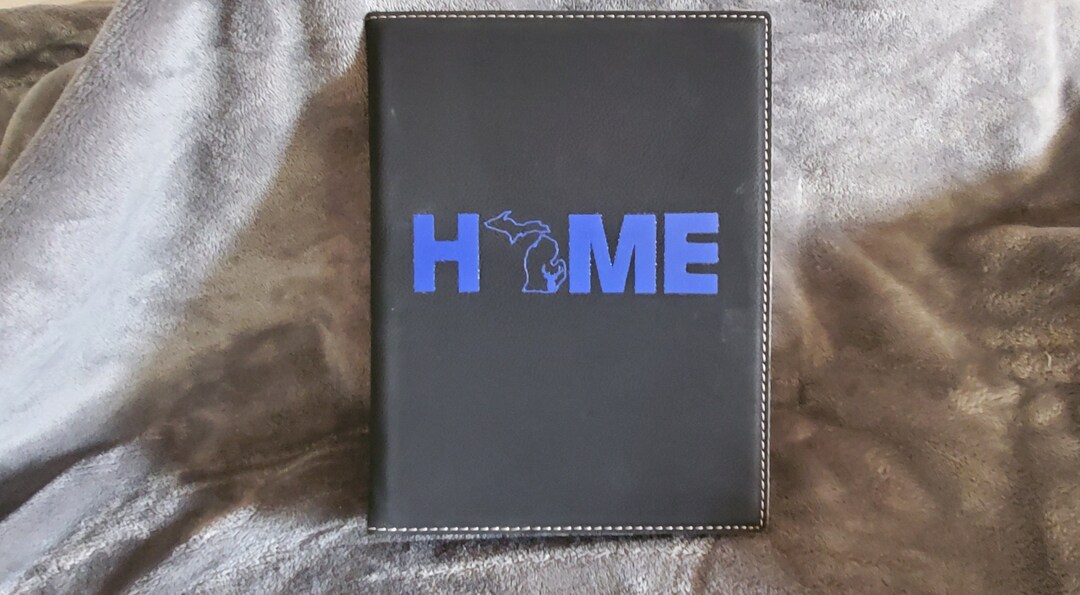 Michigan HOME With Deer Head Silhouette Leather Notepad Notebook - Etsy
