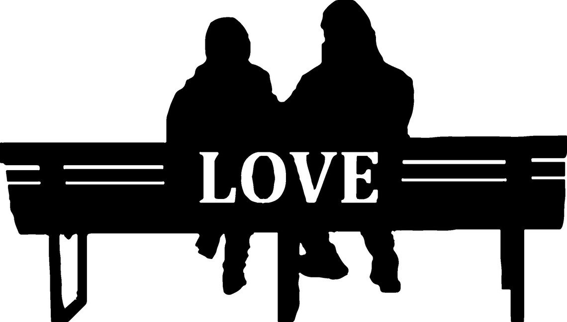 Couple on a Park Bench 651 Vinyl Sticker Car Decal - Etsy