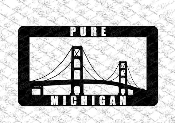 Pure Michigan Mackinaw Bridge Instant Digital Download SVG PNG | Etsy