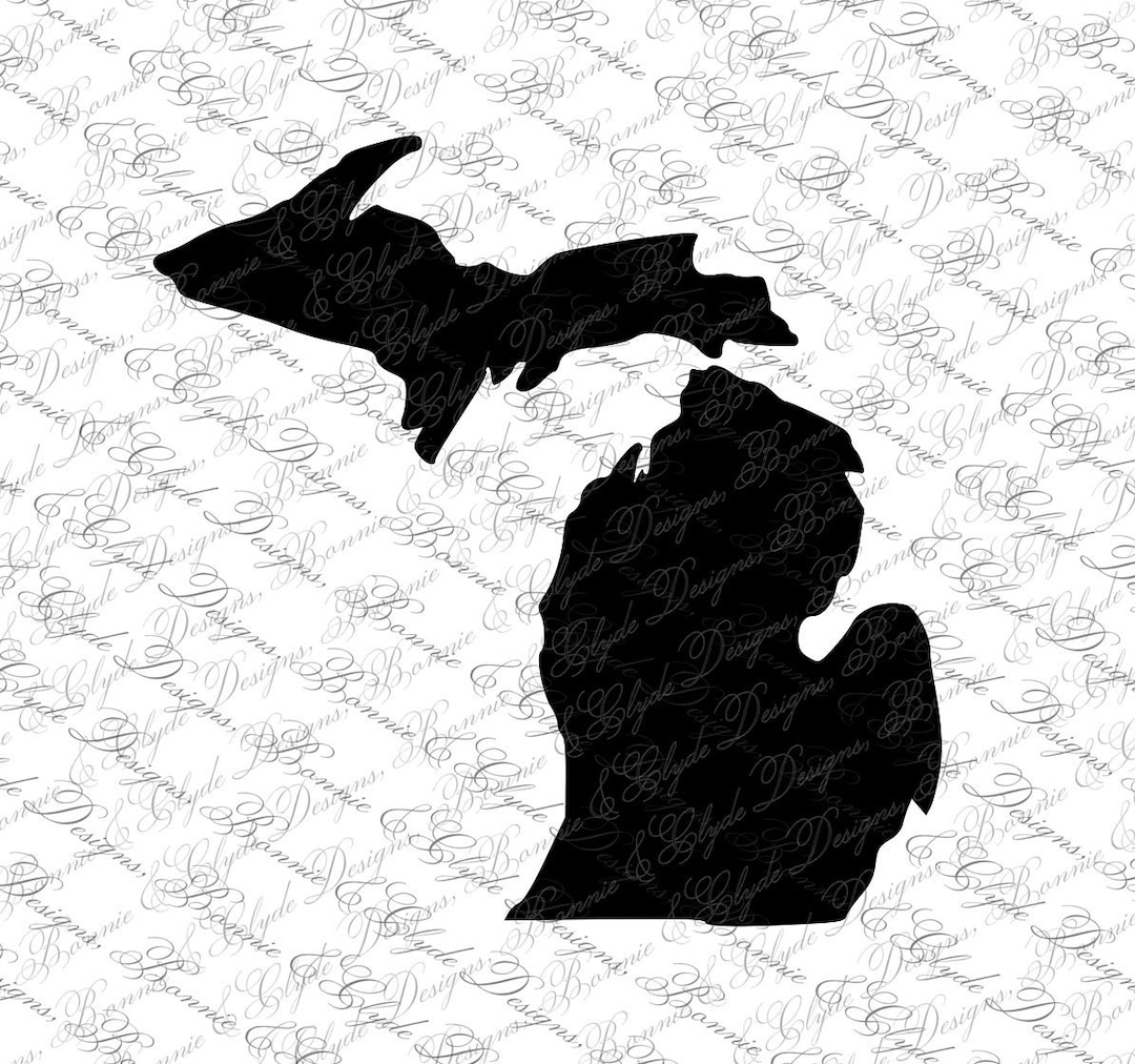 Michigan Stencil Clipart Instant Digital Download SVG PNG DXF Jpeg ...