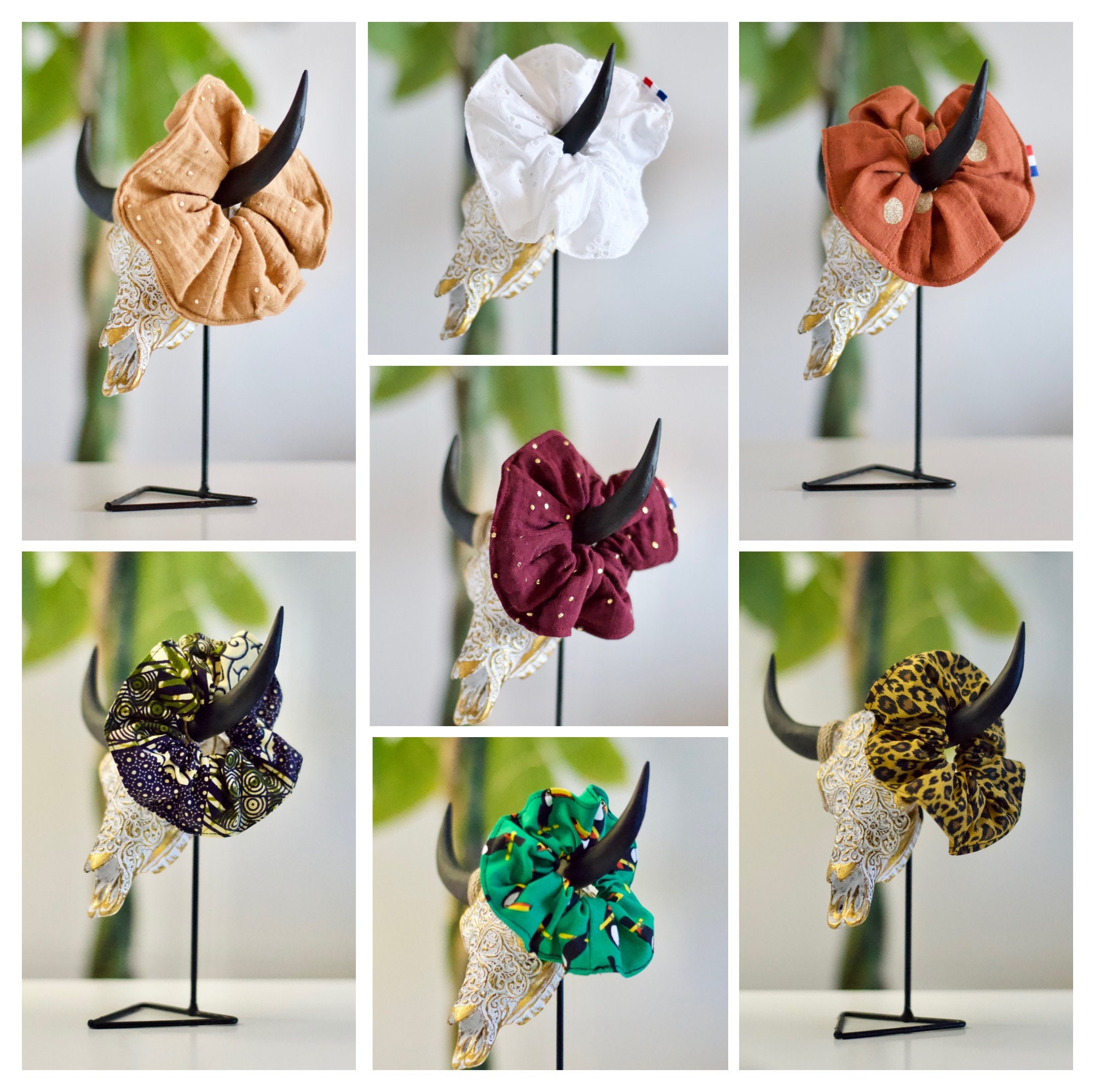 Elastic chouchous hair fastener. Montpellier France. Lace | Etsy