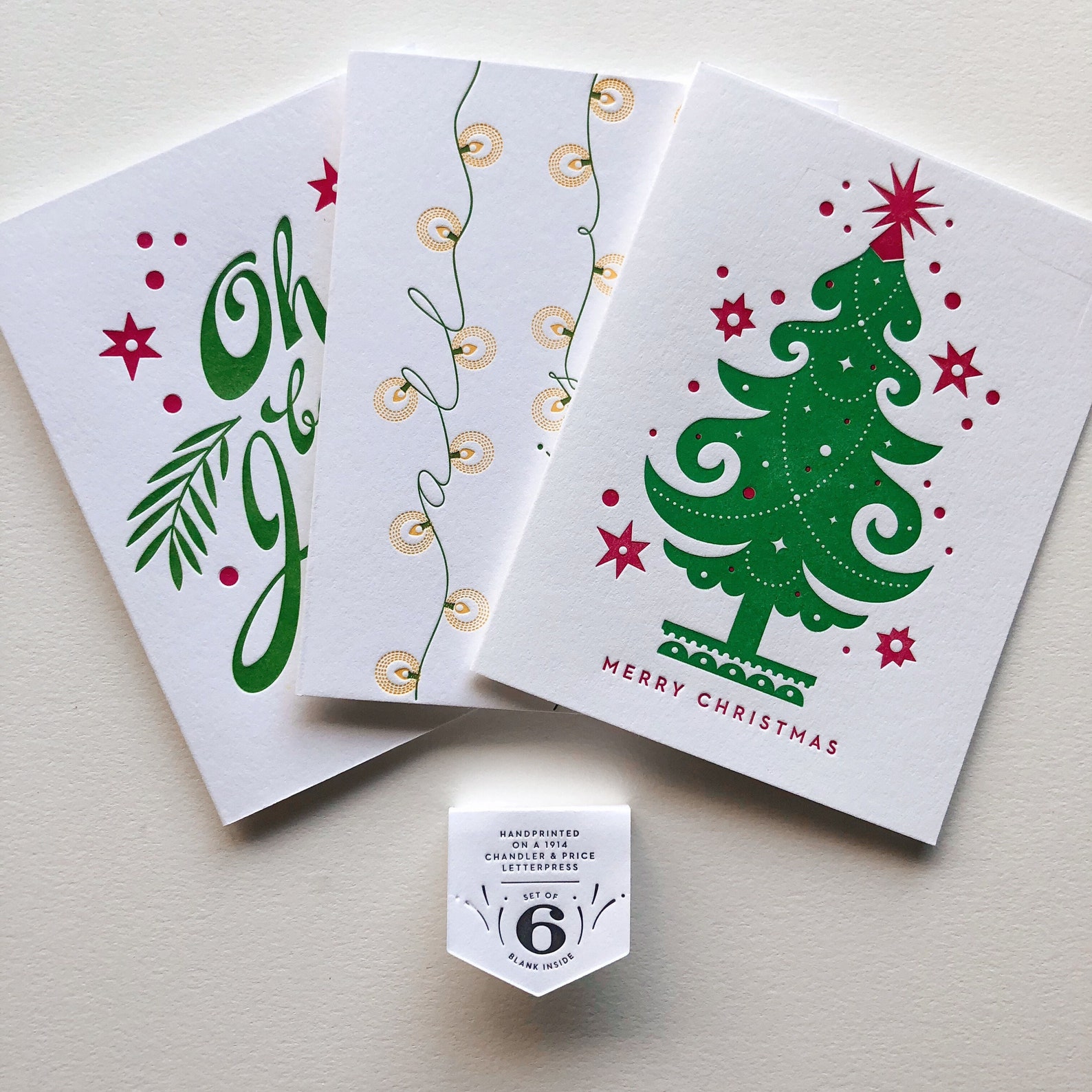 Classic Christmas Variety Card Pack : Boxed Set of Six Letterpress ...