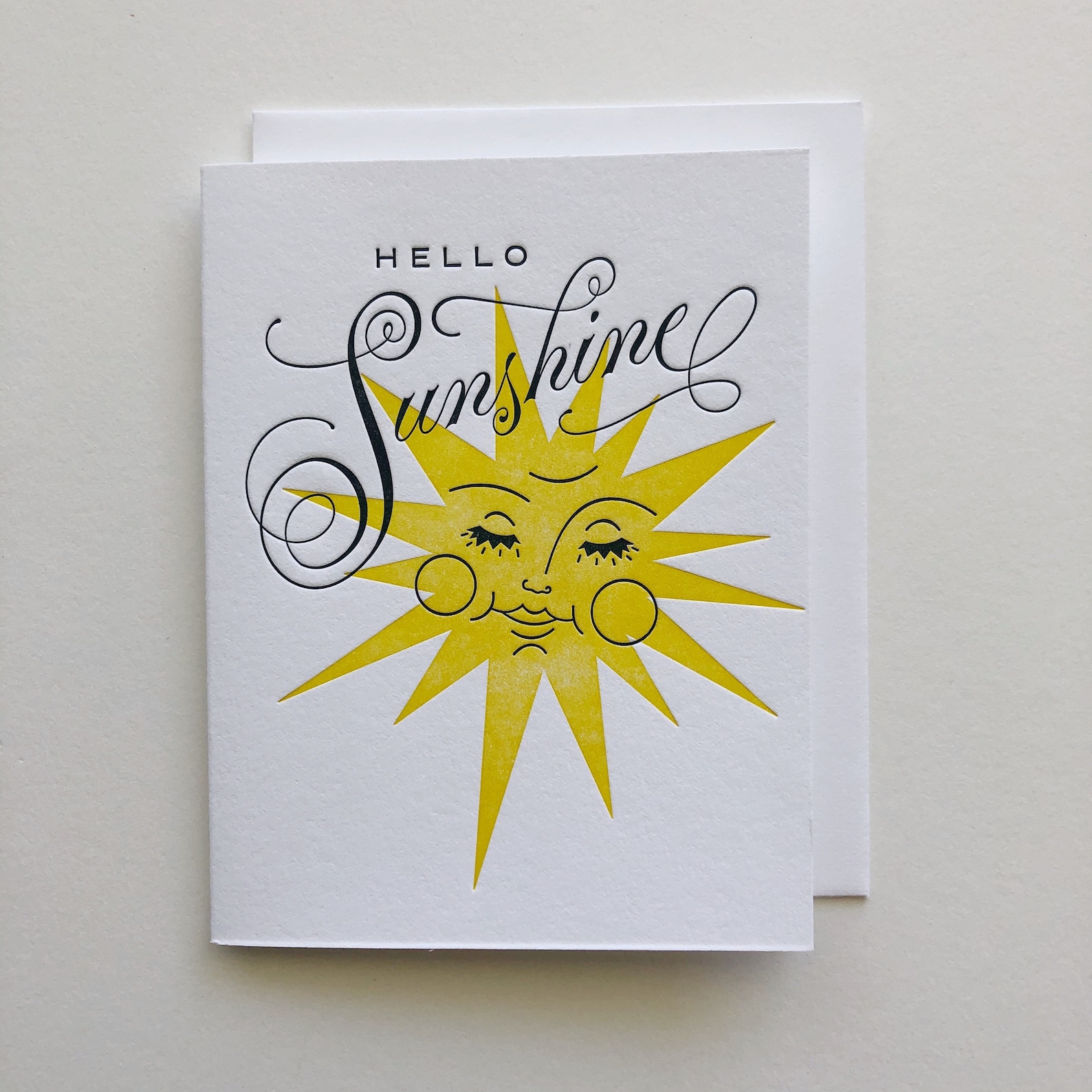 Hello Sunshine : Boxed Set of Six Letterpress Cards - Etsy