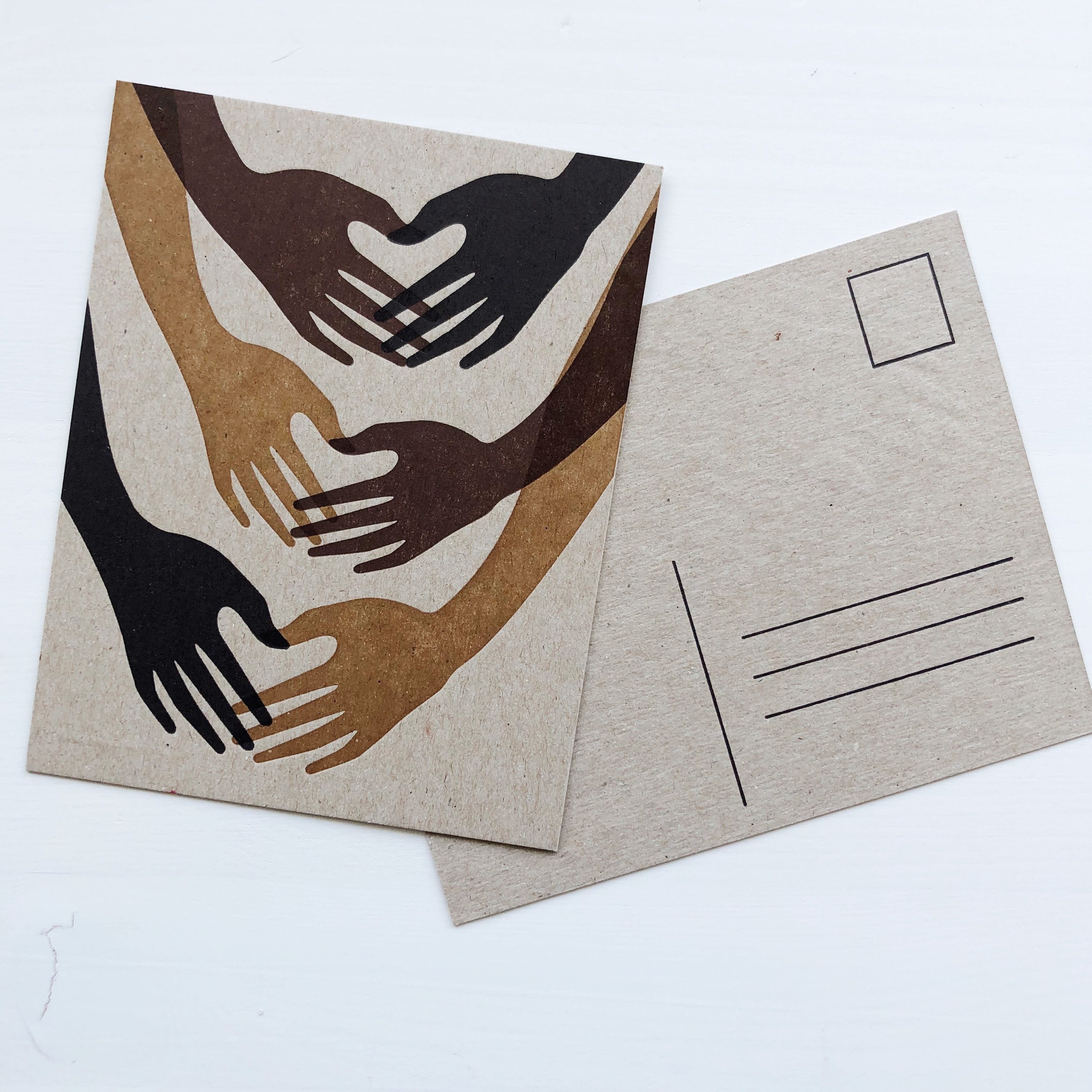 BIPOC Hands Together for Justice Single Letterpress Postcard - Etsy
