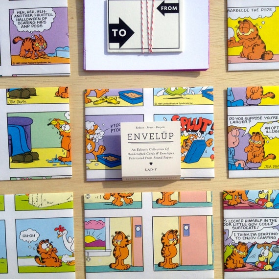 Garfield Handmade Envelopes : Boxed Stationery Set of 8 | Etsy