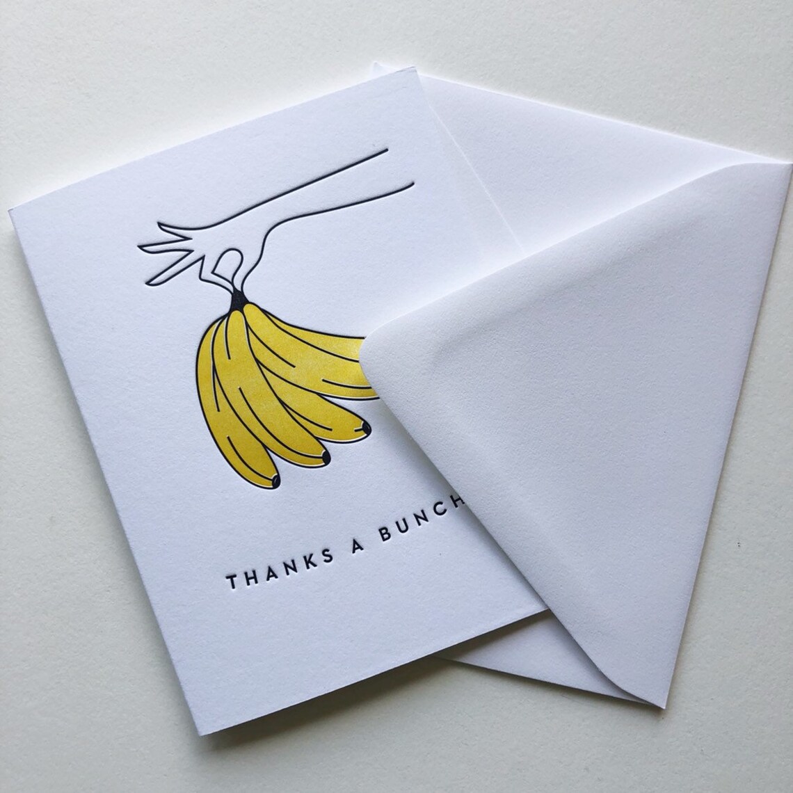 Thanks A Bunch Bananas Letterpress Thank You Card Pack : Boxed - Etsy