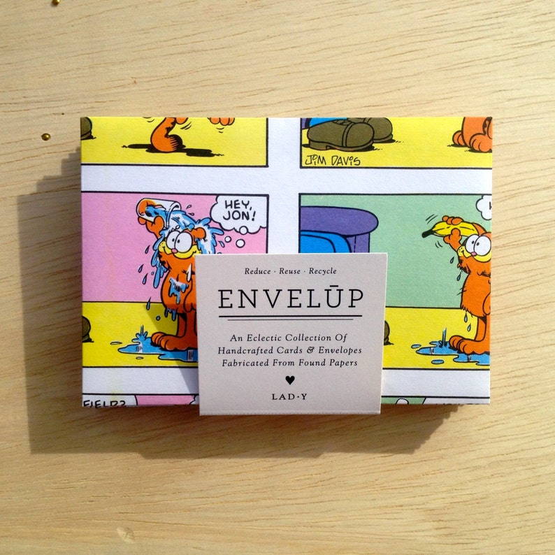 Garfield Handmade Envelopes : Boxed Stationery Set of 8 - Etsy