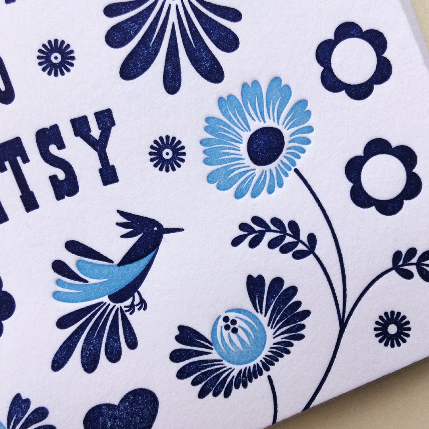 Heavens to Betsy - Single Letterpress Card - Etsy