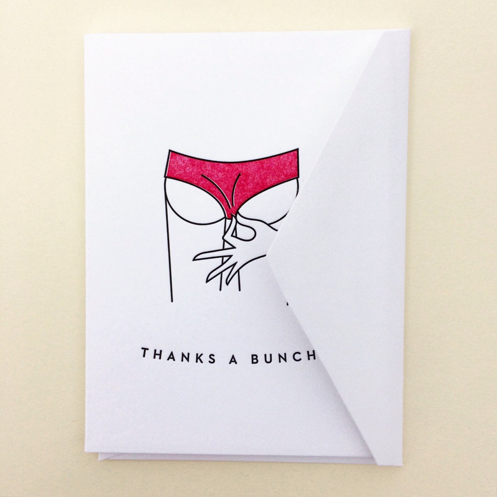 Thanks a Bunch Undies : Letterpress Single - Etsy