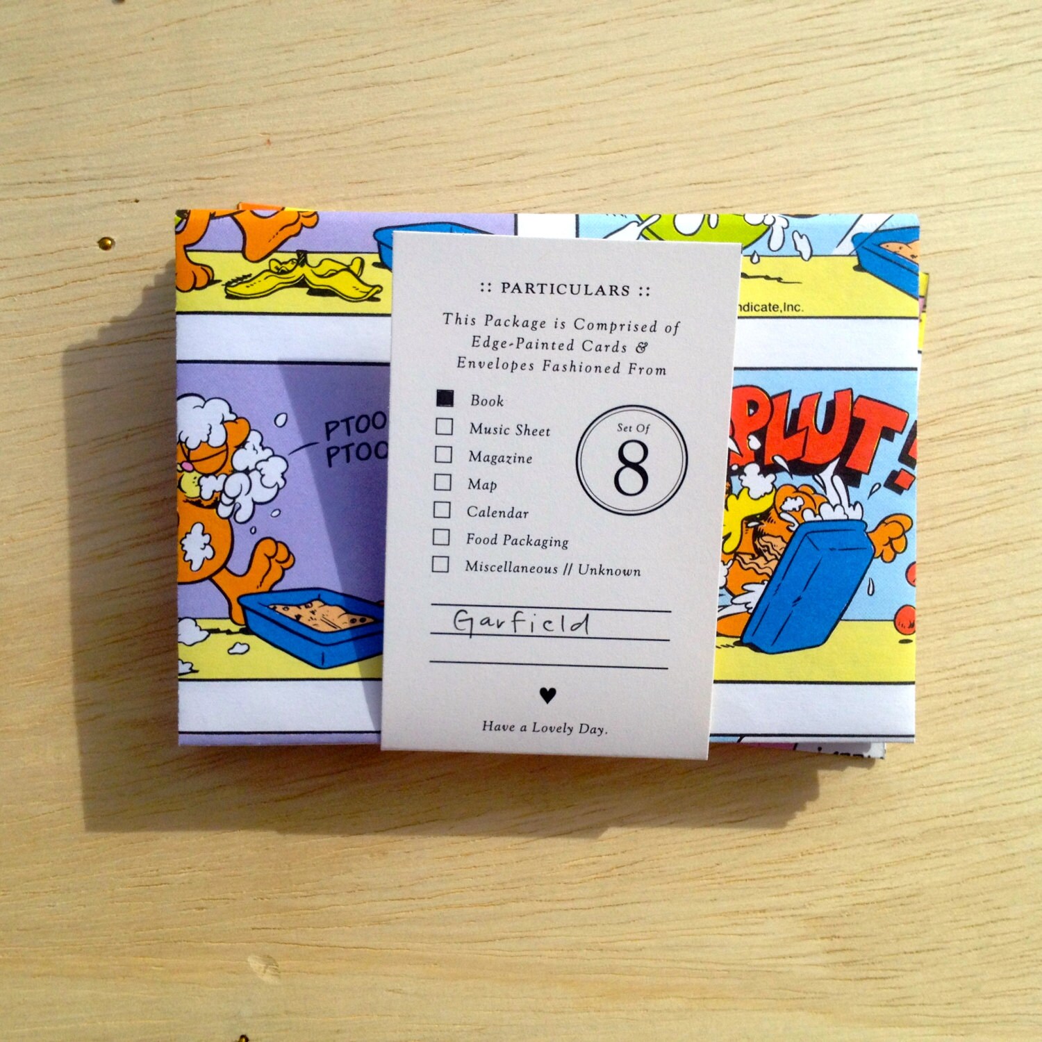 Garfield Handmade Envelopes : Boxed Stationery Set of 8 - Etsy