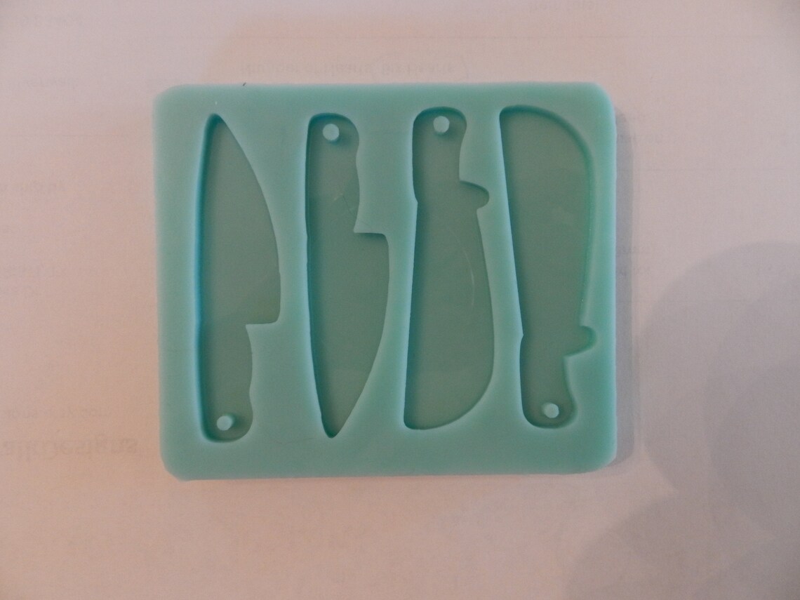 2 Knife Silhouette Silicone Mold for Resin and Epoxy. - Etsy