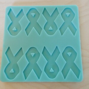 Awareness Ribbon Silicone Mold for Resin or Epoxy. Sized for Use on ...
