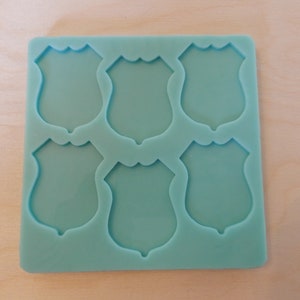 Police Badge Silicone Mold for Resin and Epoxy. Sized for Use on Badge ...
