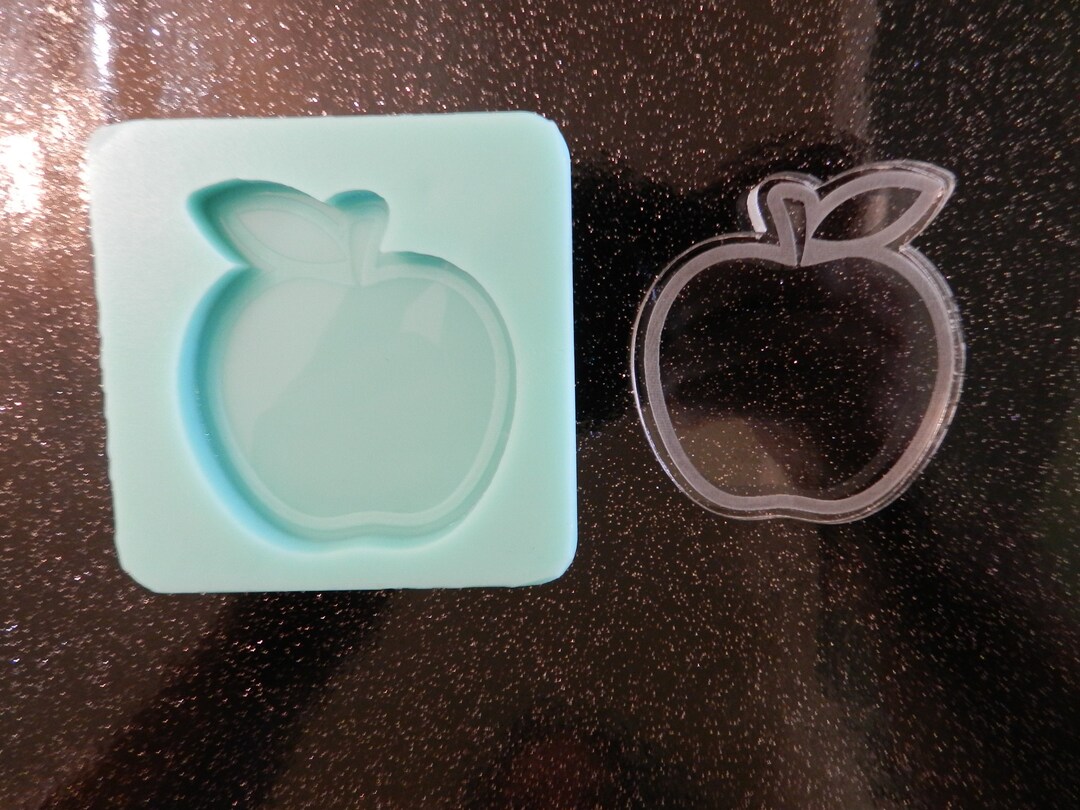 1 1/2, 2 or 2 1/2 Etched Apple Silicone Mold for Resin and Epoxy. 1/4 ...