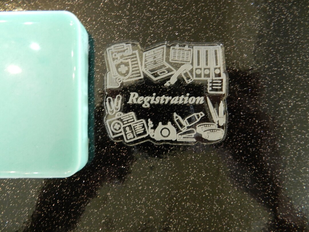 2 Etched Registration Silicone Mold for Resin or Epoxy. Sized for Use ...