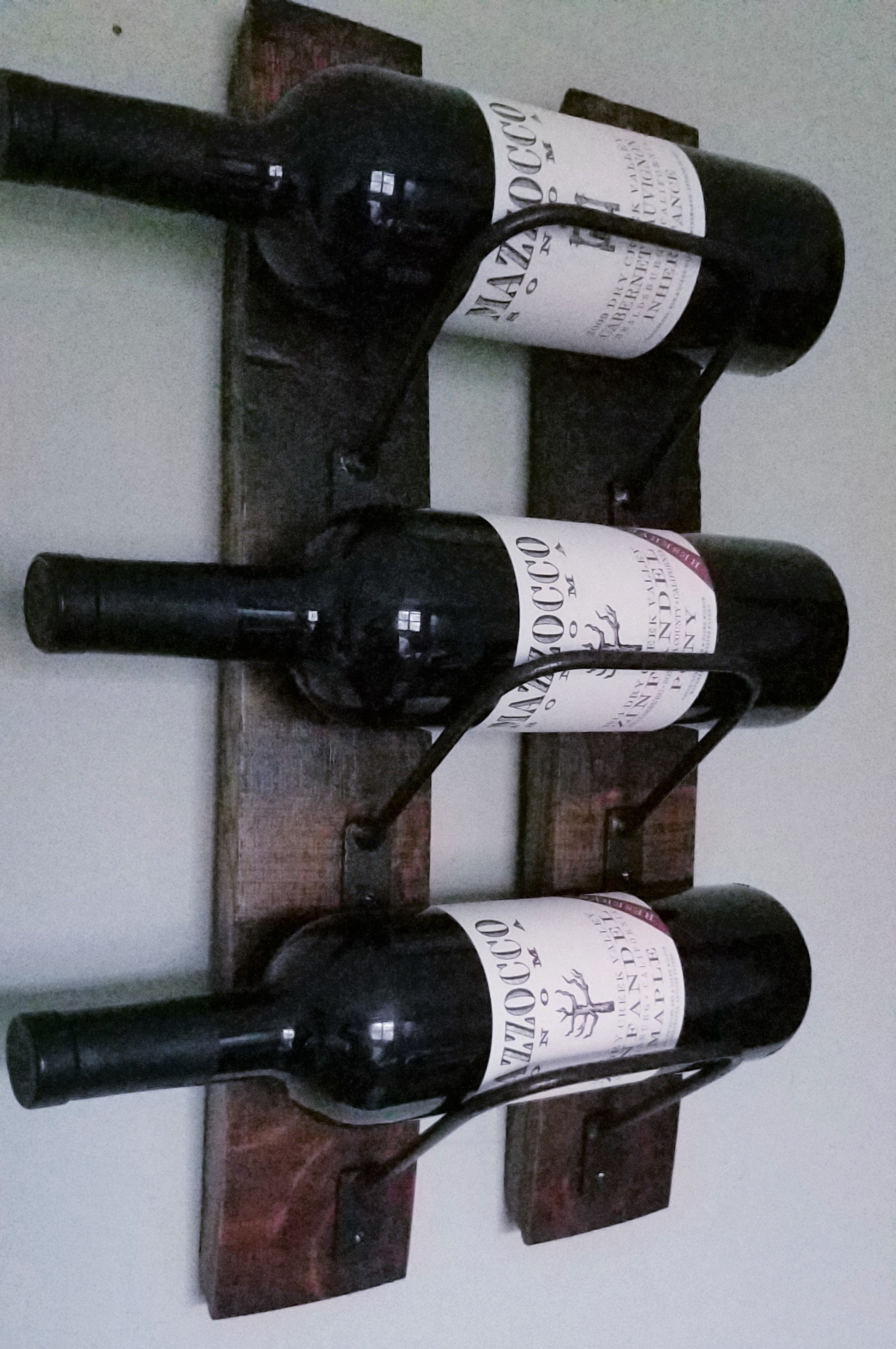 Wine Rack Mini 3 bottle wine rack made from reclaimed wood | Etsy