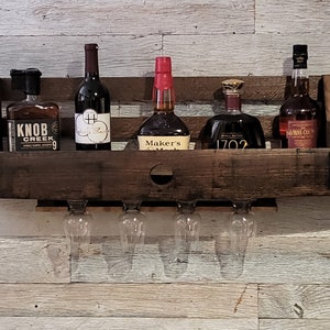 Whiskey/bourbon Shelf/bar Shelves - Etsy