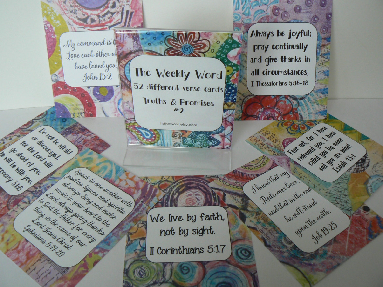 52 Bible Verse Cards Memory Verses Scriptures the Weekly Word - Etsy