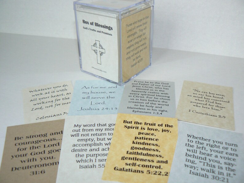 Bible Verse Box of Blessings Cards Scripture Gift Masculine - Etsy