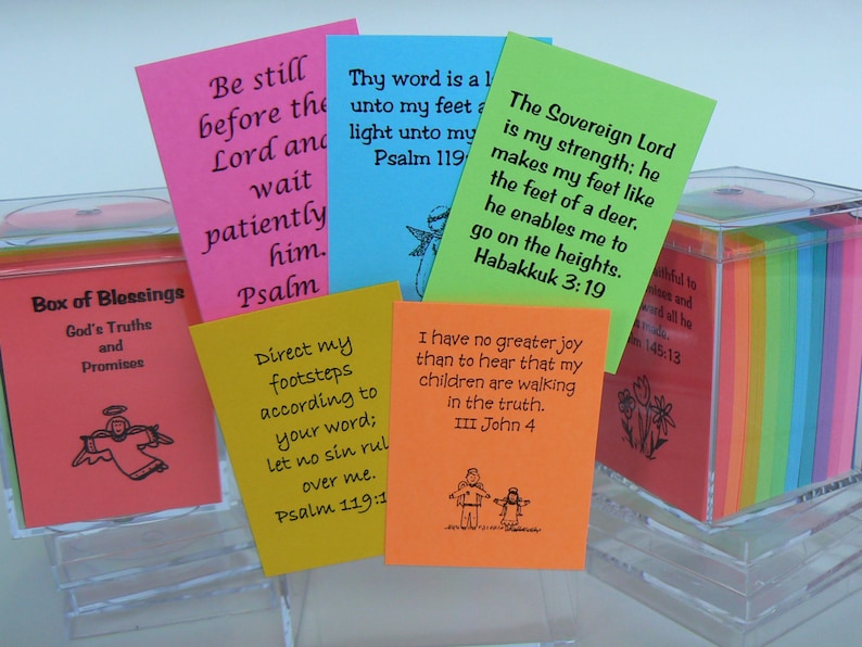 Box of Blessings 200 Scripture Cards Encouragement Bible Verse - Etsy