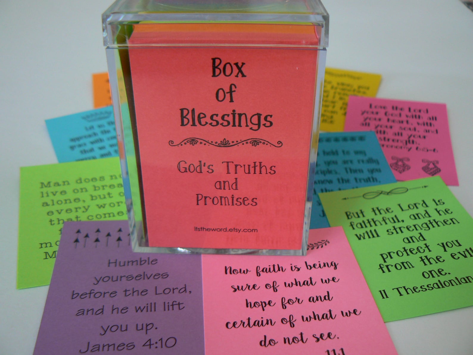 Box of Blessings 200 Scripture Cards Encouragement Bible Verse - Etsy