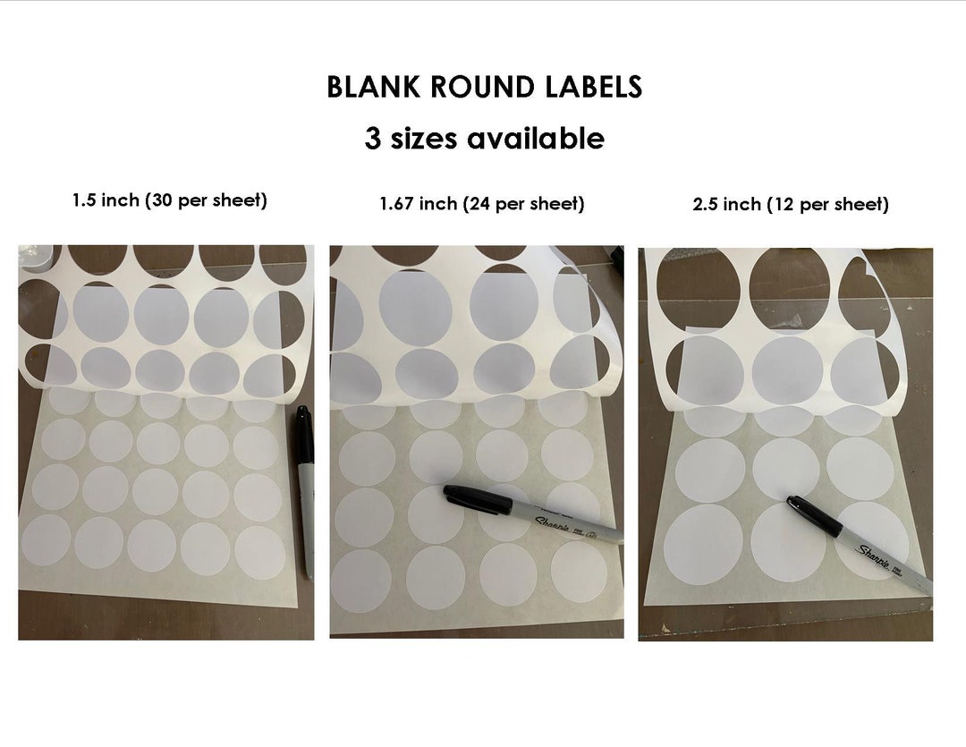 BLANK WHITE ROUND Matte Stickers Labels Mixed Media Supplies - Etsy