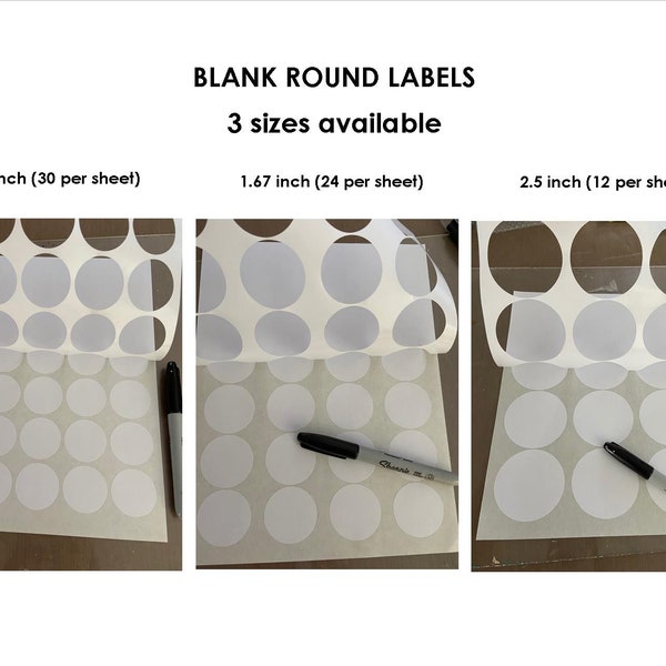 Blank White Stickers - Etsy