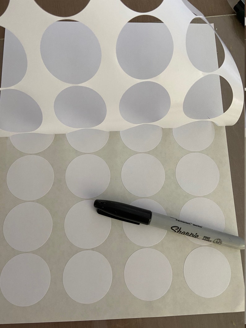 BLANK WHITE ROUND Matte Stickers Labels Mixed Media Supplies | Etsy
